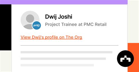 dwij joshi project trainee at pmc retail the org