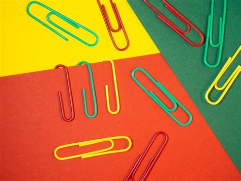 Premium Photo Large Multicolored Paper Clips Paperclip Of Documents
