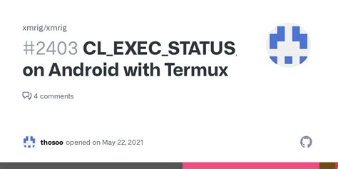 CL EXEC STATUS ERROR FOR EVENTS IN WAIT LIST On Android With Termux