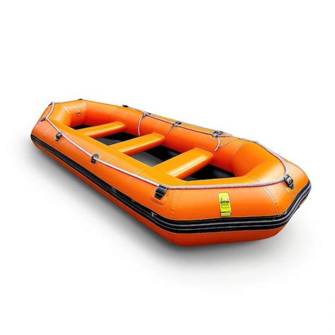 Premium Photo Classic Inflatable Raft Rescue Dinghy Essential For
