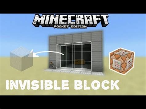 Command Block tutorial || Working Invisible/Forces Field Block using Commands || Minecraft Pe ...