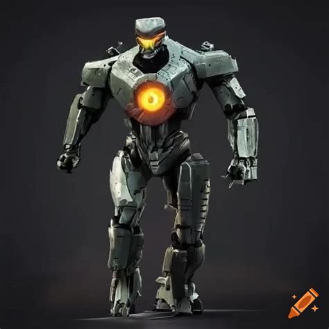 Jaeger Robot Battling A Monster
