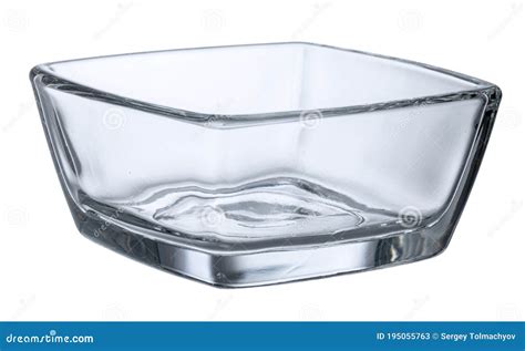 Empty Glass Bowl Isolated On White Background Stock Image Image Of