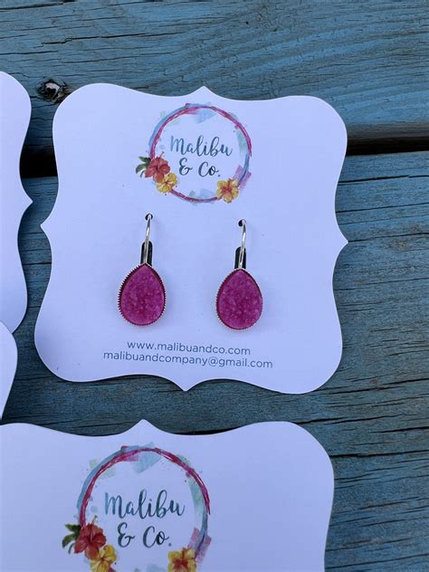 Neon Teardrop Druzy Earrings