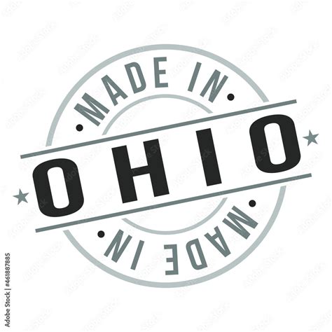 Made In Ohio Stamp Logo Icon Symbol Design Seal National Product Badge