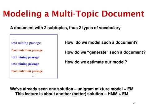 hidden markov models hmms ppt download