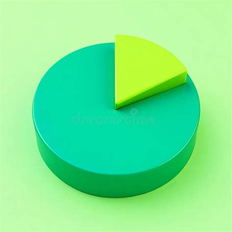 Vibrant Pie Chart Representation For Data Analysis Stock Illustration