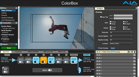 Colorbox From Aja With Lut Color Transforms