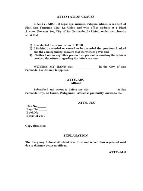 Attestation Clause Pdf Law