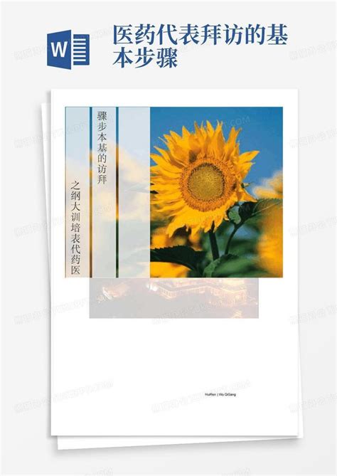 医药代表拜访的基本步骤Word模板下载 编号qpzzbvww 熊猫办公