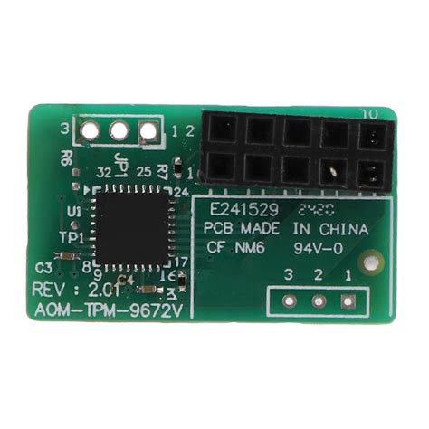 Tpm 2 0 Module 10 Pin Spi Parallel Aom Tpm 9672v Trusted Platform For