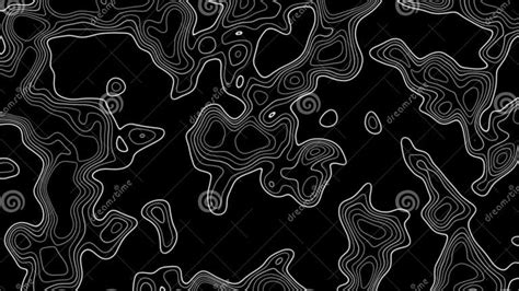 Fractal Lines Background Topographic Map Like Abstract Backdrop Stock