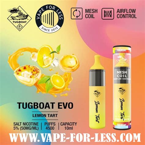 Tugboat Evo Disposable Vape Device 4500 Puffs 850mah Dubai