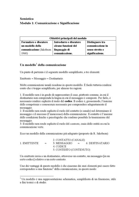 Riassunto Semiotica Comunicazione E Significazione Docsity