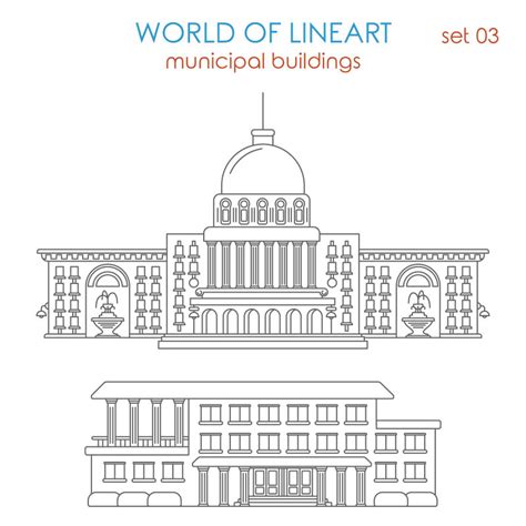 城市建筑线性设计矢量图图片 城市国会大厦建筑矢量图素材 高清图片 摄影照片 寻图免费打包下载