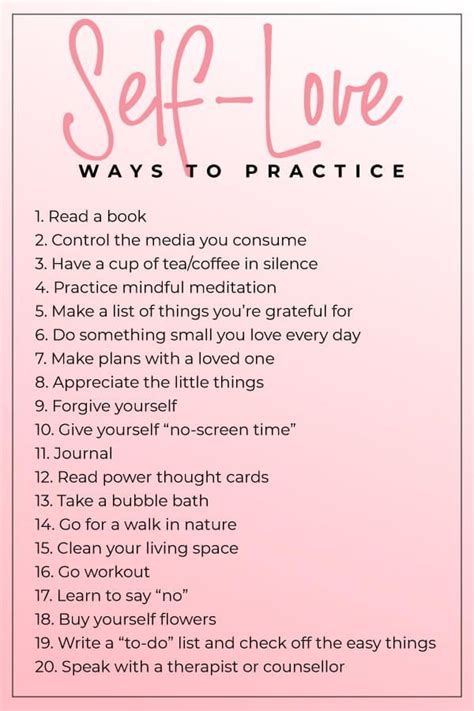 20 Ways to Practice Self Love - Dana Nicole | Self love affirmations ...