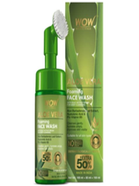 Buy Wow Skin Science Aloe Vera Foaming Face Wash With Built In Face