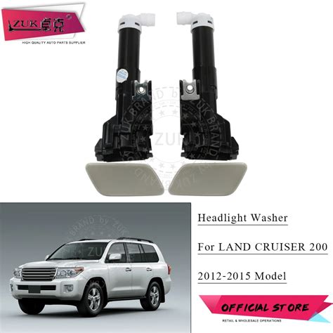 도요타 랜드 크루저 200 2012 2015 Lc200 헤드 라이트 자동차 램프 헤드 램프 워터 스프레이 제트 캡 용 프론트 헤드 라이트 와셔 노즐 커버차량 앞유리용