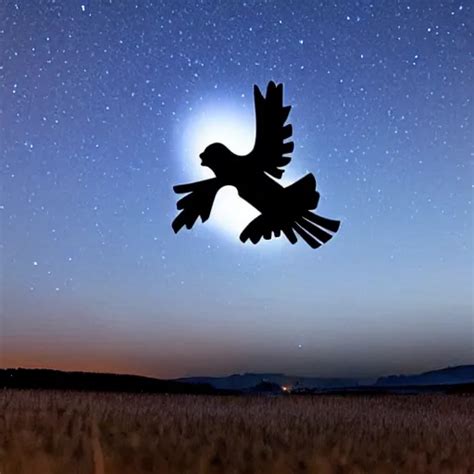 A Robotic Bird Flying In The Night Sky Stable Diffusion Openart