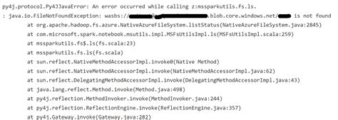 Synapse Notebook Filenotfoundexception When Linked Service Connect To