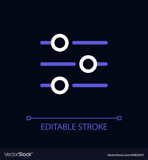 Filters Button Pixel Perfect Color Linear Ui Icon Vector Image