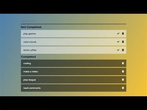Awesome To Do List Using HTML CSS JQuery