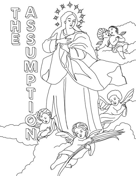Assumption Of The Blessed Virgin Mary Coloring Page Assumption Of My The Best Porn Website