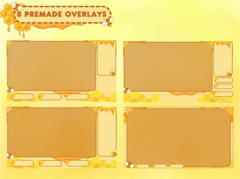 Animated Honey Bee Overlay Package For Twitch Youtube And Discord