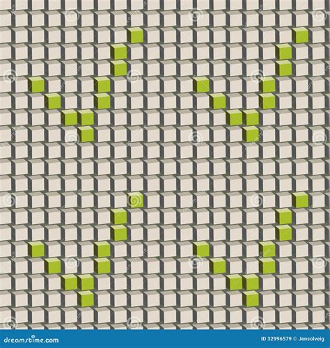 Abstract Vector Seamless Pattern With Grey Cubes Stock Vector