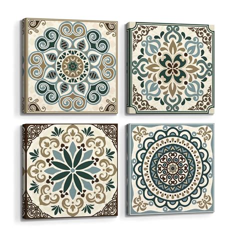 Double Trees Mandala Canvas Wall Art Bedroom Living Room Bathroom Vintage Flower Giclee Print Double Trees Mandala Canvas Wall Art Bedroom Living Room Bathroom Vintage Flower Giclee Print