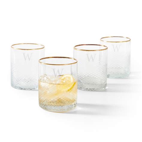 Gold Rim Rocks Glasses Set Of 4 Mark And Graham