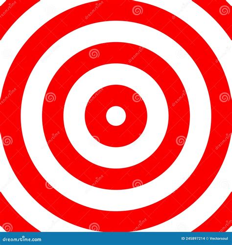 Concentric Radial Circles Rings Design Element Icon Stock Vector