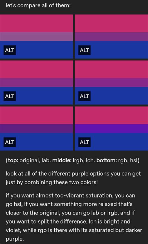 On Bisexuality And Digital Color Spaces R Curatedtumblr