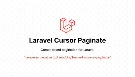 Github Bitsnboltslaravel Cursor Paginate Cursor Based Pagination