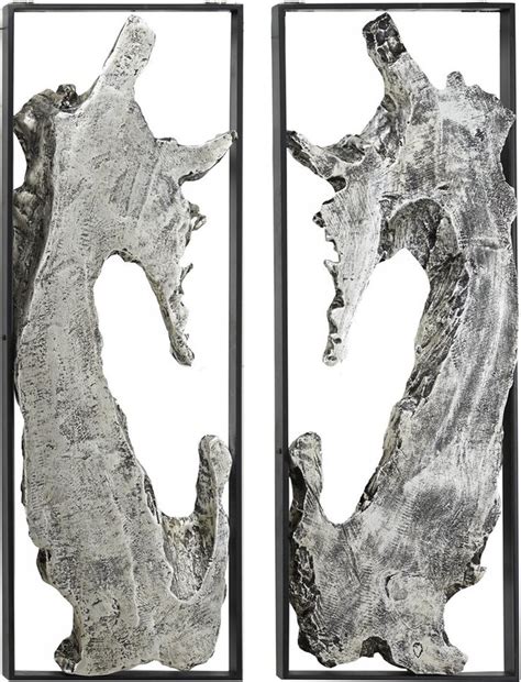 Peyton Lane Set Of 2 Abstract Magnesium Oxide Handmade Live Edge Wall