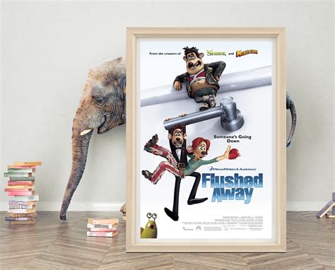 Poster Flushed Away 2006 Movie Poster Wall Art 2023 Minimalist Movie Poster High Quality