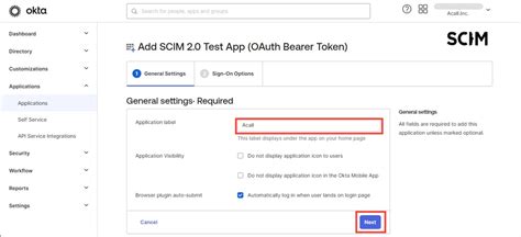 [okta] Provisioning Settings Acall Helpcenter
