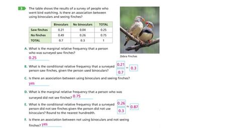 Interpret Two Way Relative Frequency Tables Pdf