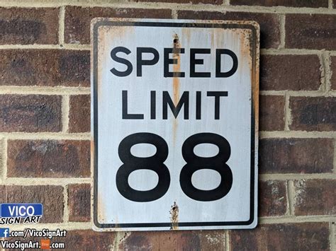 Speed Limit 88 Back To The Future Road Sign Art Etsy