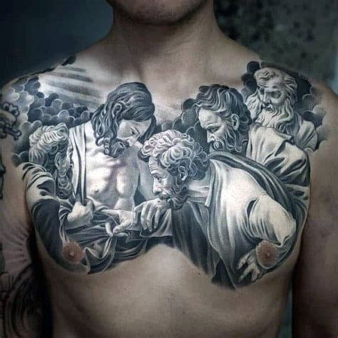 40 Jesus Chest Tattoo Designs For Men Chris Ink Ideas