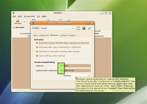 Enable Gnome Keybindings Shutter Feature Rich Screenshot Tool