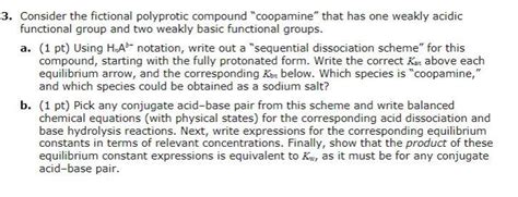 Solved 3 Consider The Fictional Polyprotic Compound