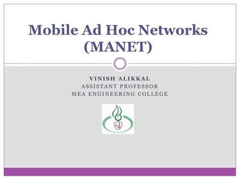 Mobile Ad Hoc Networks Manet For Ktu Pdf
