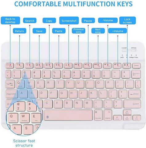 Haing Bkb 120 Wireless Bluetooth Keyboard And Mouse Combo Portable