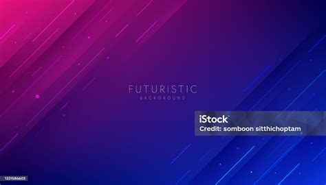 대각선 스트라이프 라인과 빛나는 점으로 추상적인 다크 블루와 핑크 퍼플 그라데이션 미래 지향적 인 배경 현대적이고 심플한 배너