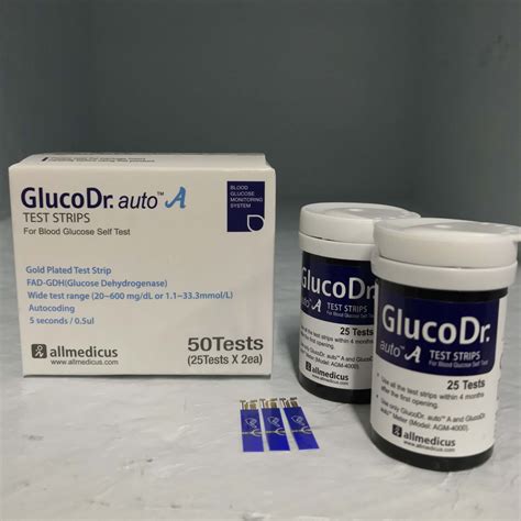 Glucodr Auto A Glucose Test Strips Auto Code 50 Tests For Gluco Dr