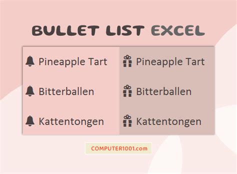 Cara Menambahkan Bullet Pada Excel Dengan Rumus