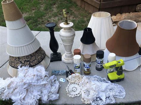 DIY Lampshade Tree The Shabby Tree DIY Lampshade Tree The Shabby Tree