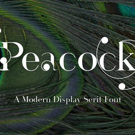 Peacock Font Etsy