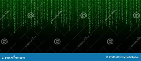 matrix background cyber security with binary code rapidly falling